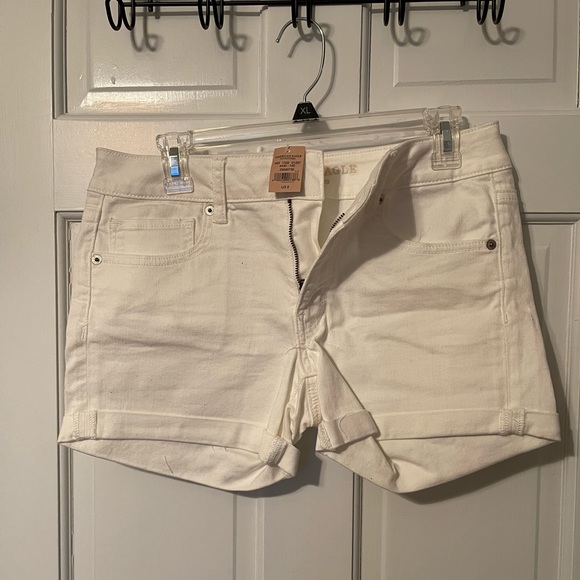 American Eagle White Jean Shorts